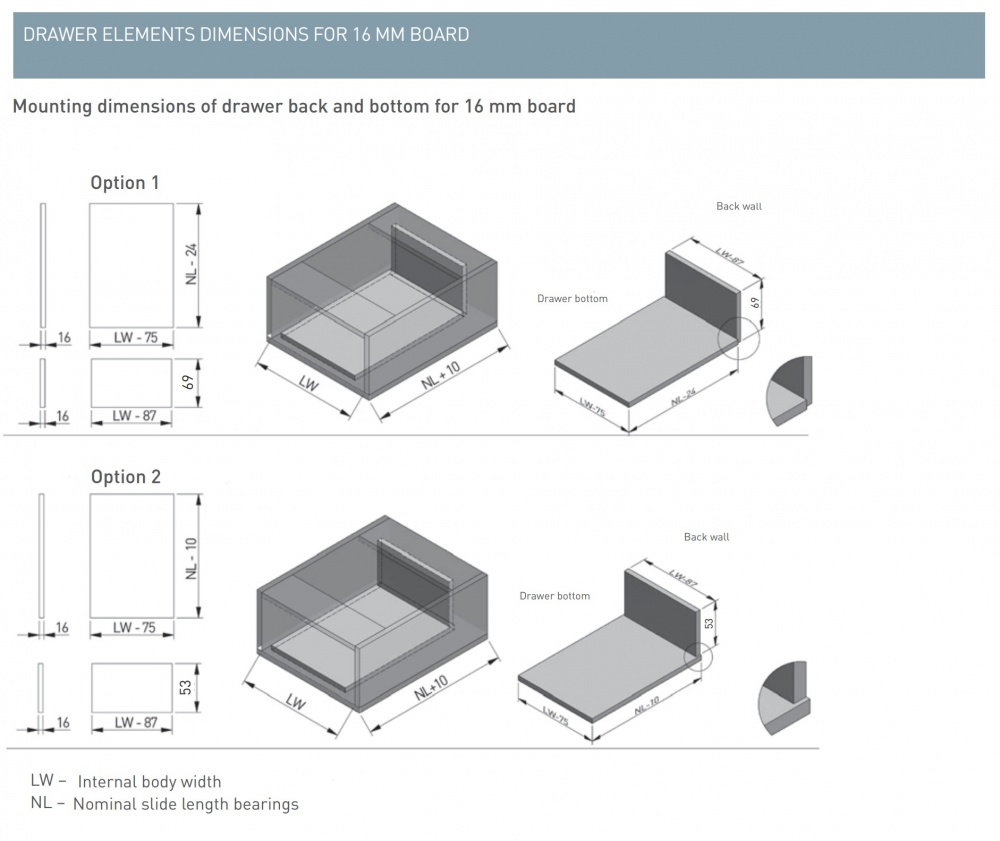 Under Oven Drawer System Set - AxisPRO - solmer.co.uk